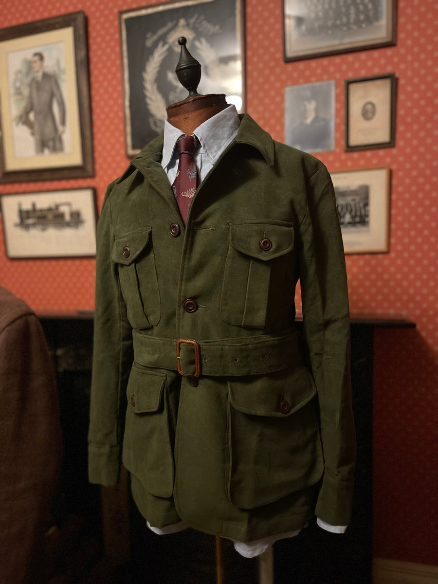 1940s Safari Field Jack in Olive green moleskin – Oldfield Outfitters