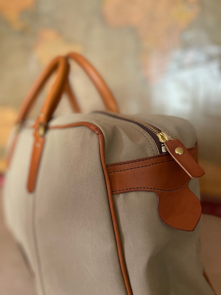 1940s LEATHER AND CANVAS KIT BAG LARGE (DISTRESSED TAUPE) – Oldfield ...