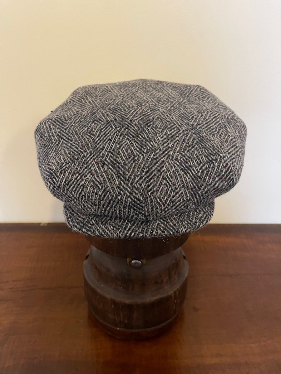 Black & White Deco Donegal Tweed 1 piece Driving Cap – Oldfield Outfitters