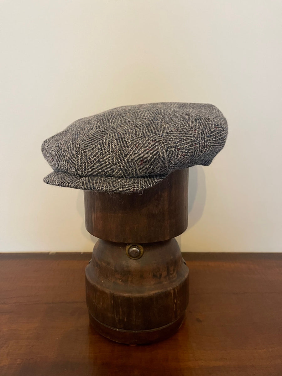Black & White Deco Donegal Tweed 1 Piece driving cap – Oldfield Outfitters